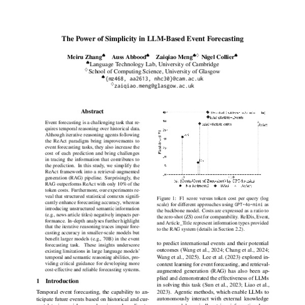 The Power of Simplicity in LLM-Based Event Forecasting - ACL Anthology