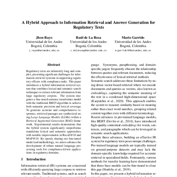 A Hybrid Approach to Information Retrieval and Answer Generation for ...