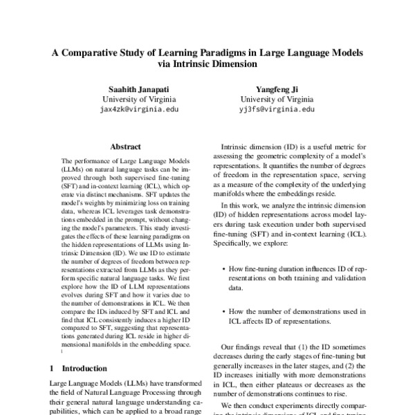 A Comparative Study of Learning Paradigms in Large Language Models via ...