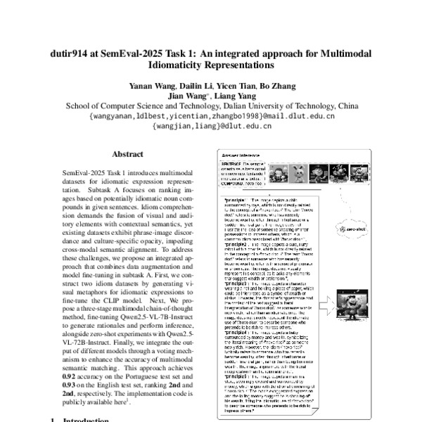 dutir914 at SemEval-2025 Task 1: An integrated approach for Multimodal Idiomaticity ...