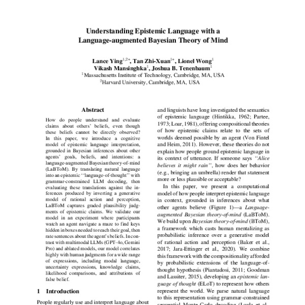 Understanding Epistemic Language with a Language-augmented Bayesian ...