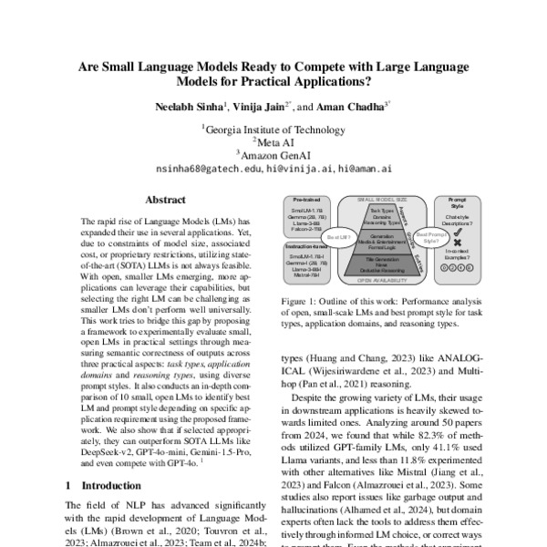 Are Small Language Models Ready to Compete with Large Language Models for Practical Applications ...