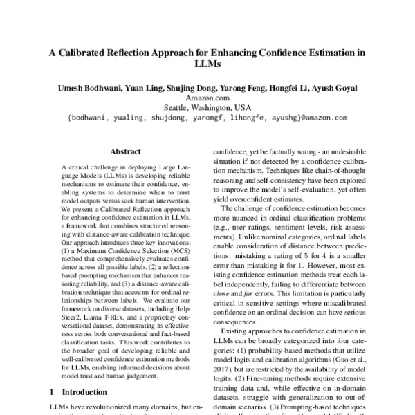A Calibrated Reflection Approach for Enhancing Confidence Estimation in ...