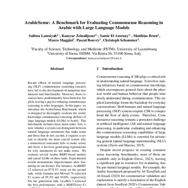 ArabicSense: A Benchmark for Evaluating Commonsense Reasoning in Arabic ...