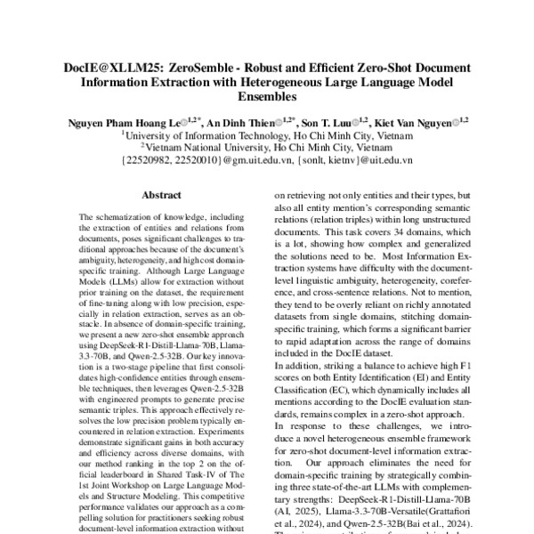 DocIE@XLLM25: ZeroSemble - Robust and Efficient Zero-Shot Document Information Extraction with ...