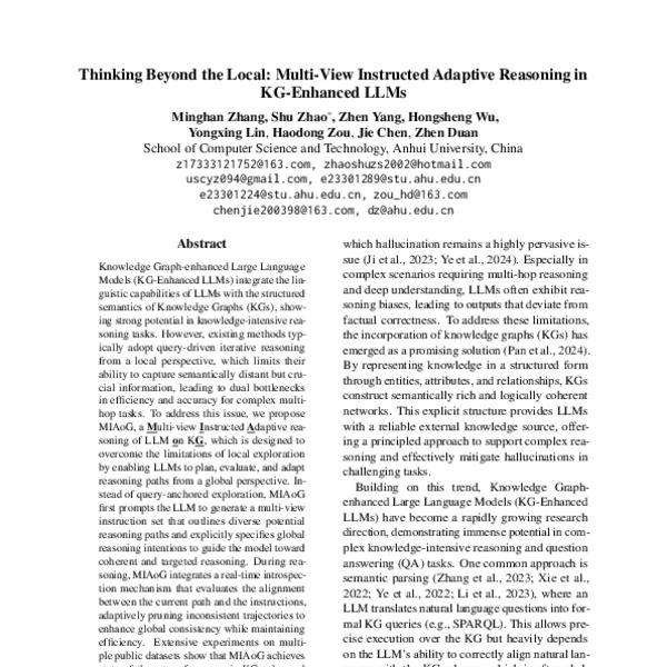 Thinking Beyond the Local: Multi-View Instructed Adaptive Reasoning in ...