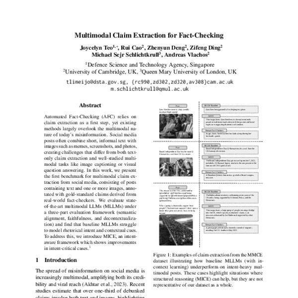 Multimodal Claim Extraction for Fact-Checking - ACL Anthology
