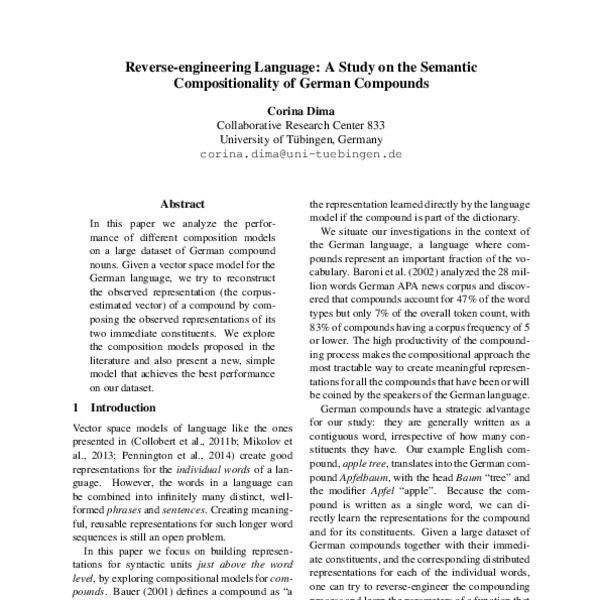 Reverse-engineering Language: A Study on the Semantic Compositionality ...