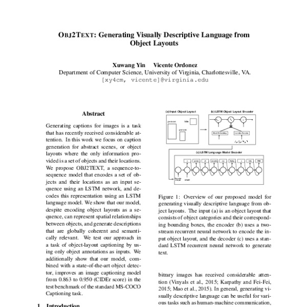 Obj2Text: Generating Visually Descriptive Language from Object Layouts ...