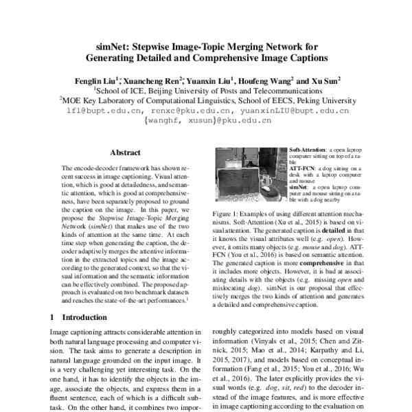 simNet: Stepwise Image-Topic Merging Network for Generating Detailed ...