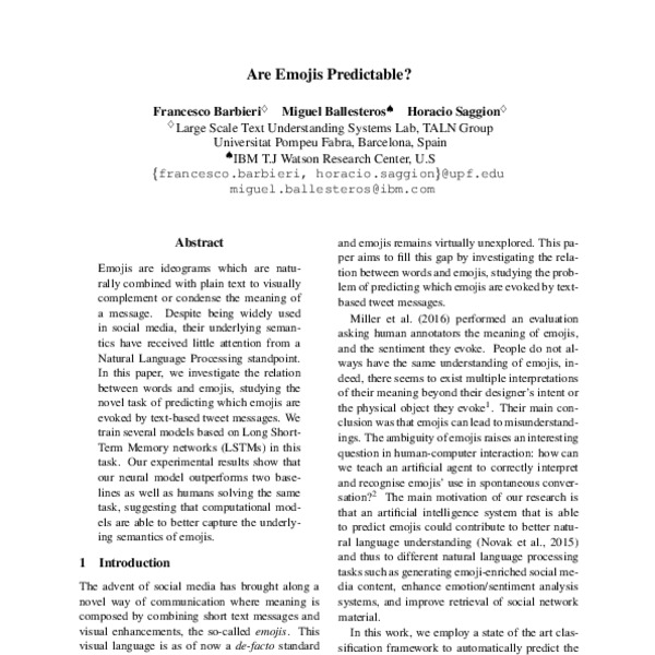 Are Emojis Predictable? - ACL Anthology