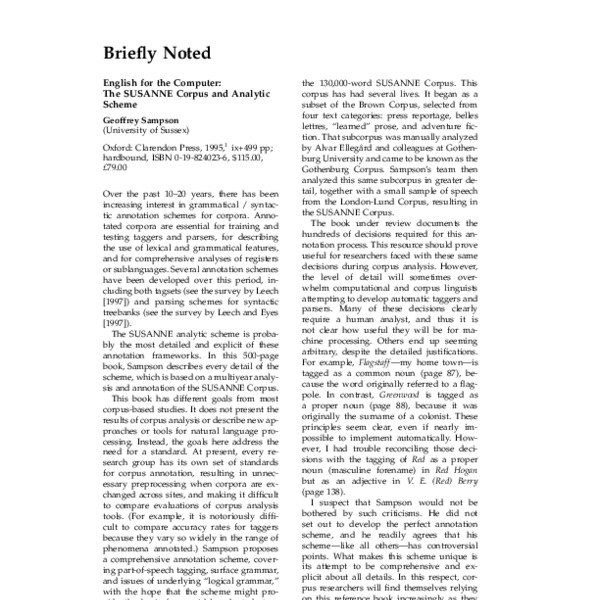 Briefly Noted - ACL Anthology