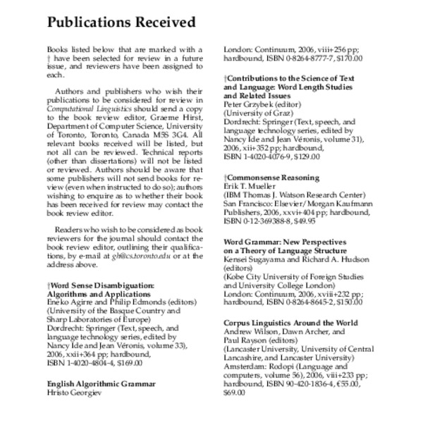 Publications Received Acl Anthology