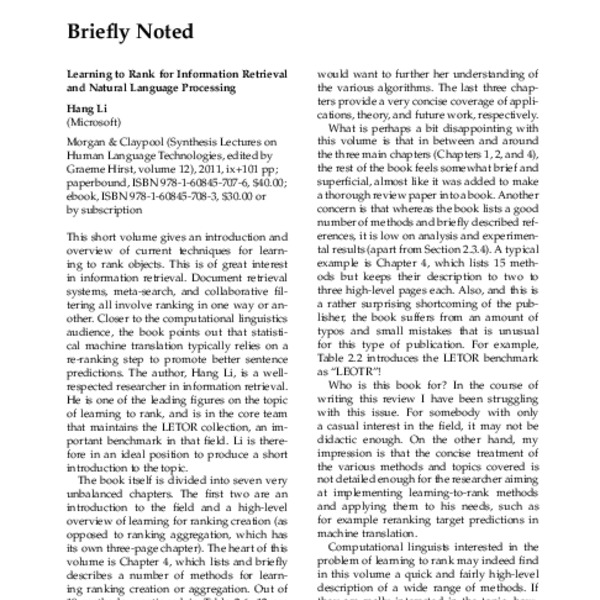 Briefly Noted: Briefly Noted - ACL Anthology