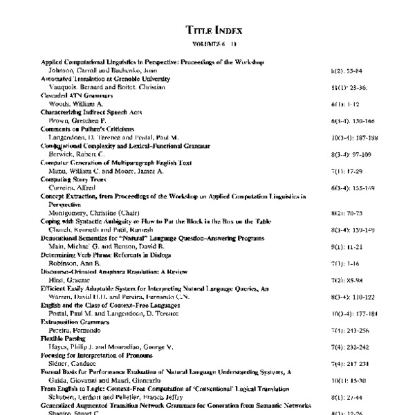 Title Index - ACL Anthology