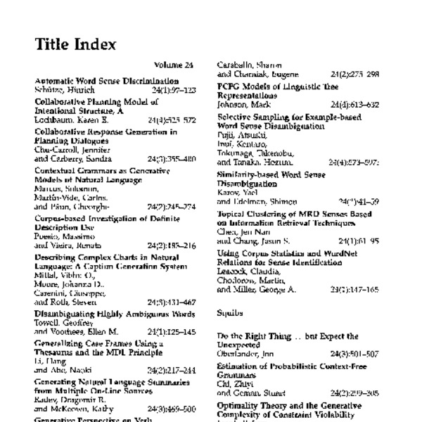 Title Index: Volume 24 - ACL Anthology