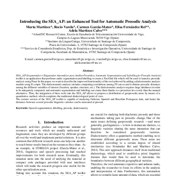 Introducing the SEA_AP: an Enhanced Tool for Automatic Prosodic Analysis - ACL Anthology