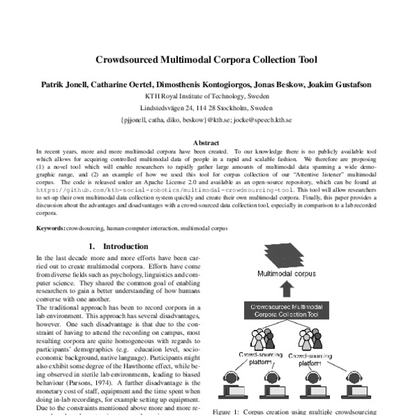 Crowdsourced Multimodal Corpora Collection Tool - ACL Anthology