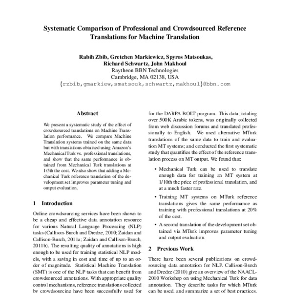 Systematic Comparison of Professional and Crowdsourced Reference ...
