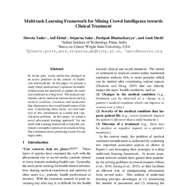 Multi-Task Learning Framework for Mining Crowd Intelligence towards ...