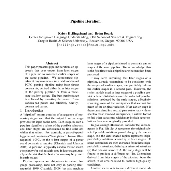 Pipeline Iteration - ACL Anthology