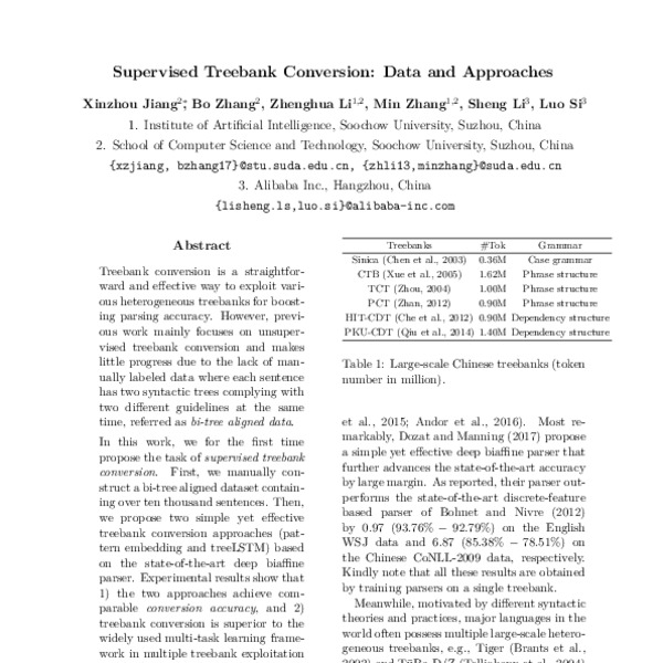 Supervised Treebank Conversion: Data and Approaches - ACL Anthology