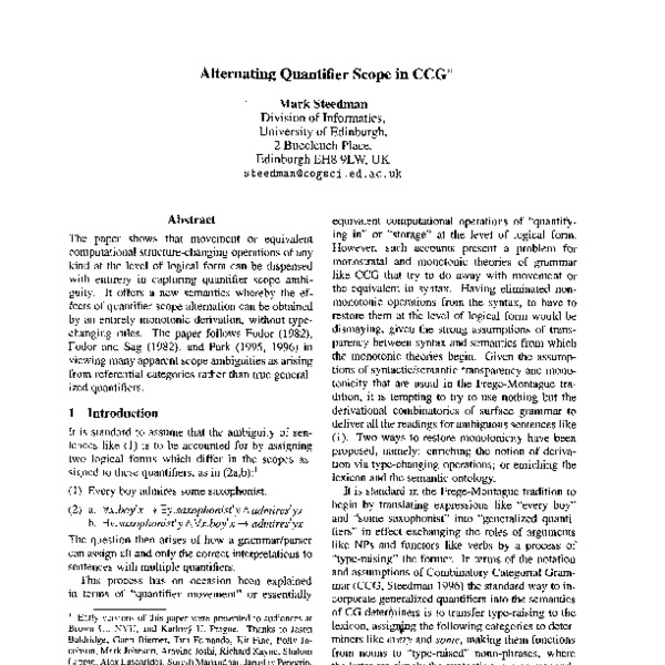 Alternating Quantifier Scope in CCG - ACL Anthology
