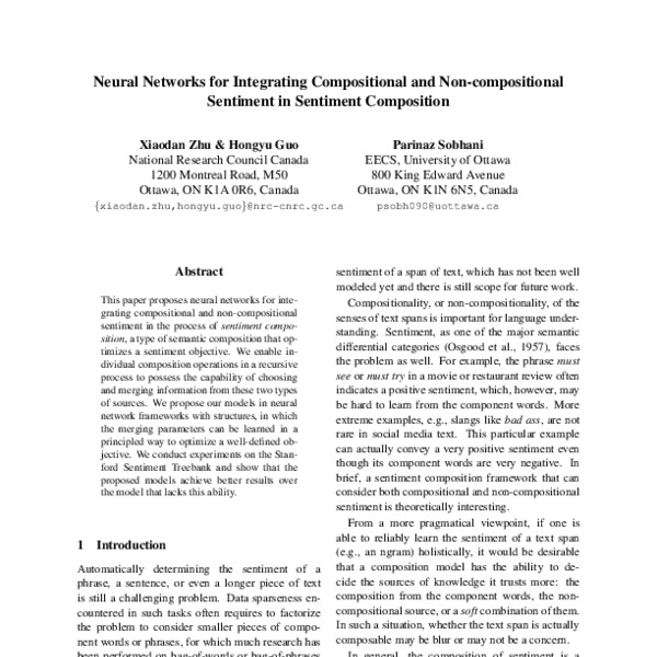 Neural Networks for Integrating Compositional and Non-compositional ...