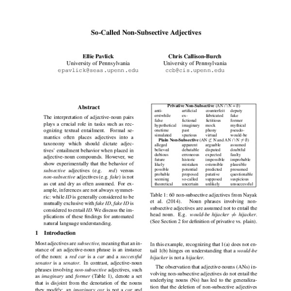 So-Called Non-Subsective Adjectives - ACL Anthology