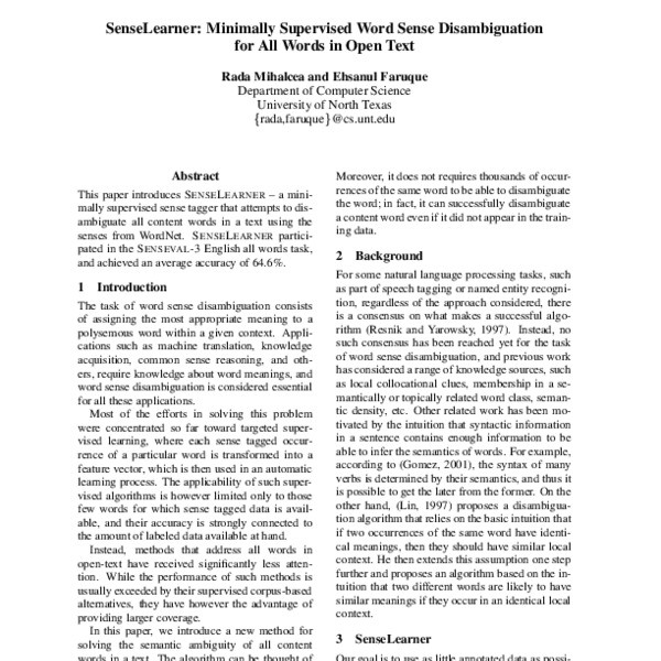 SenseLearner: Minimally supervised Word Sense Disambiguation for all ...