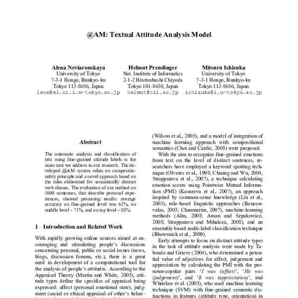 @AM: Textual Attitude Analysis Model - ACL Anthology