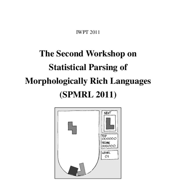 Proceedings Of The Second Workshop On Statistical Parsing Of Morphologically Rich Languages