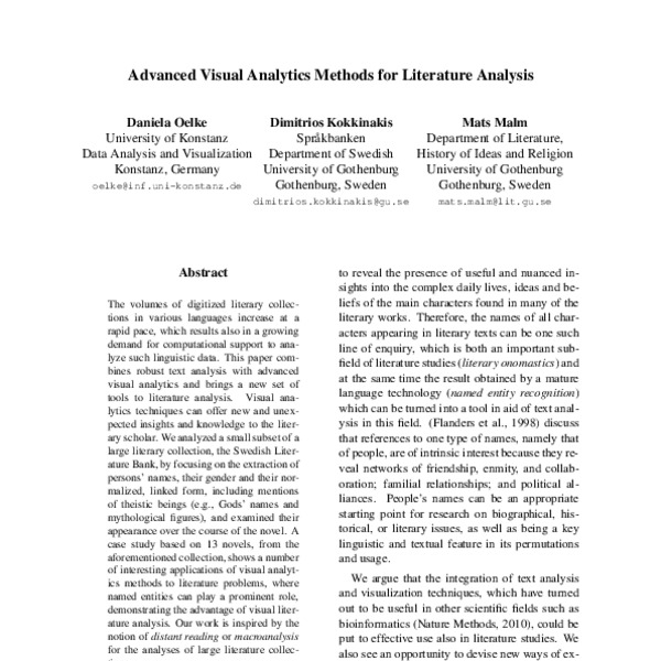 Advanced Visual Analytics Methods for Literature Analysis - ACL Anthology