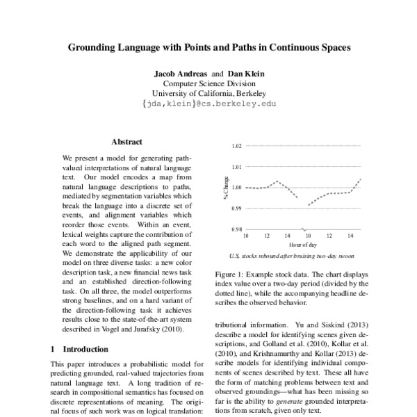 Grounding Language with Points and Paths in Continuous Spaces - ACL ...