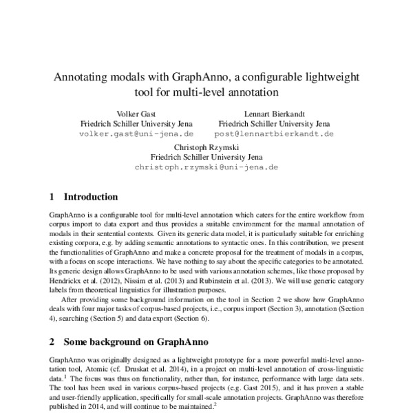 Annotating modals with GraphAnno, a configurable lightweight tool for ...