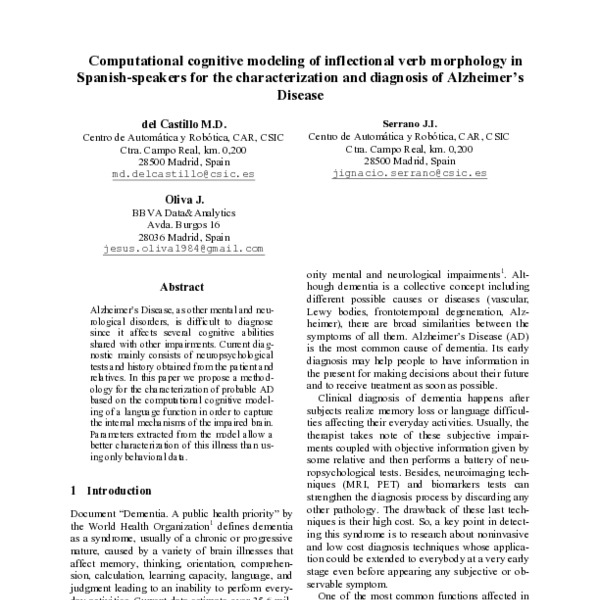 Computational cognitive modeling of inflectional verb morphology in ...