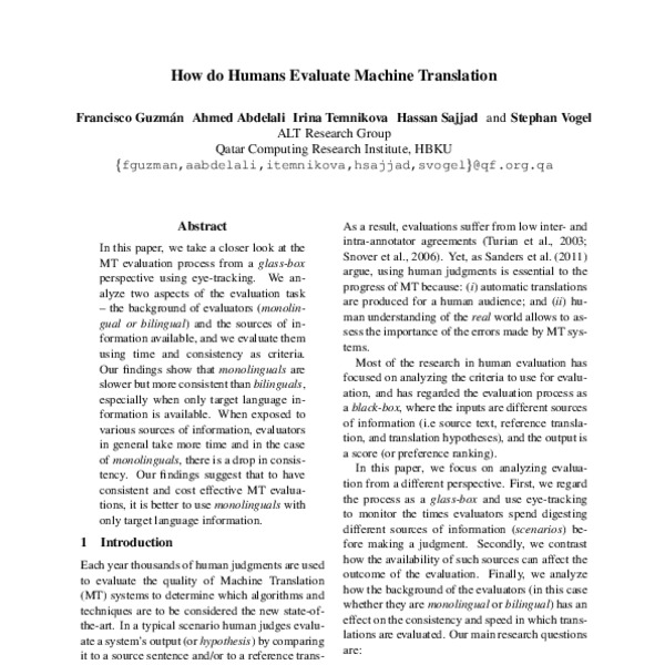 How do Humans Evaluate Machine Translation - ACL Anthology