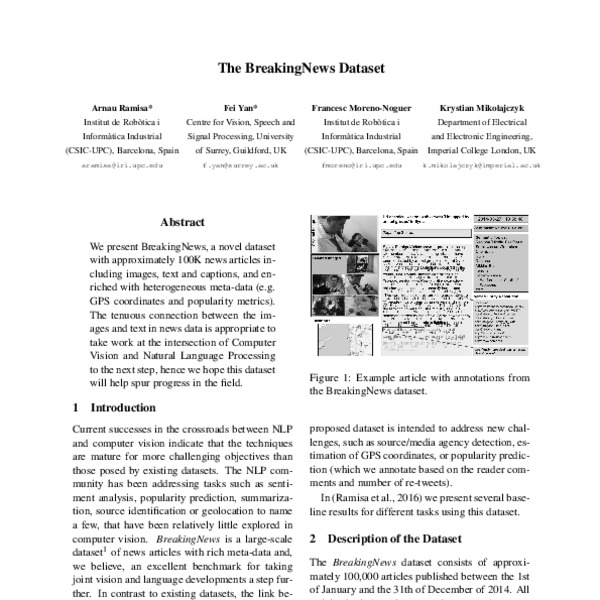 The BreakingNews Dataset - ACL Anthology