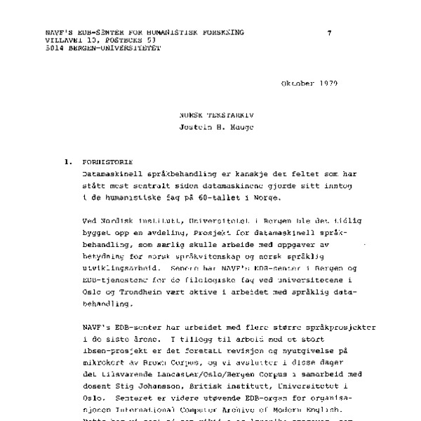 Norsk tekstarkiv (The Norwegian Text Archive) [In Norwegian] - ACL ...