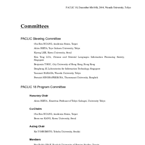 Committees - ACL Anthology